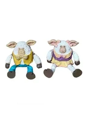 Accents | Vintage Sheep Shelf Sitter Figurine Set Anthropomorphic ...